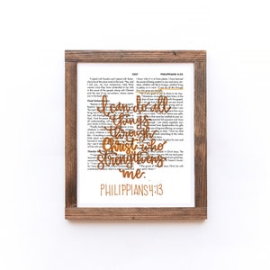 Philippians 4:13 I Can Do All Things Through Christ Bible Verse Print ...