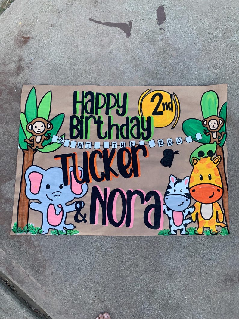 Personalized Hand Painted Party Banner: Custom Celebration Decor - Etsy