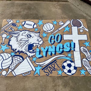 Butcher Sign Kraft Paper Cheer Camp Dorm Door Baby Shower Banner ...