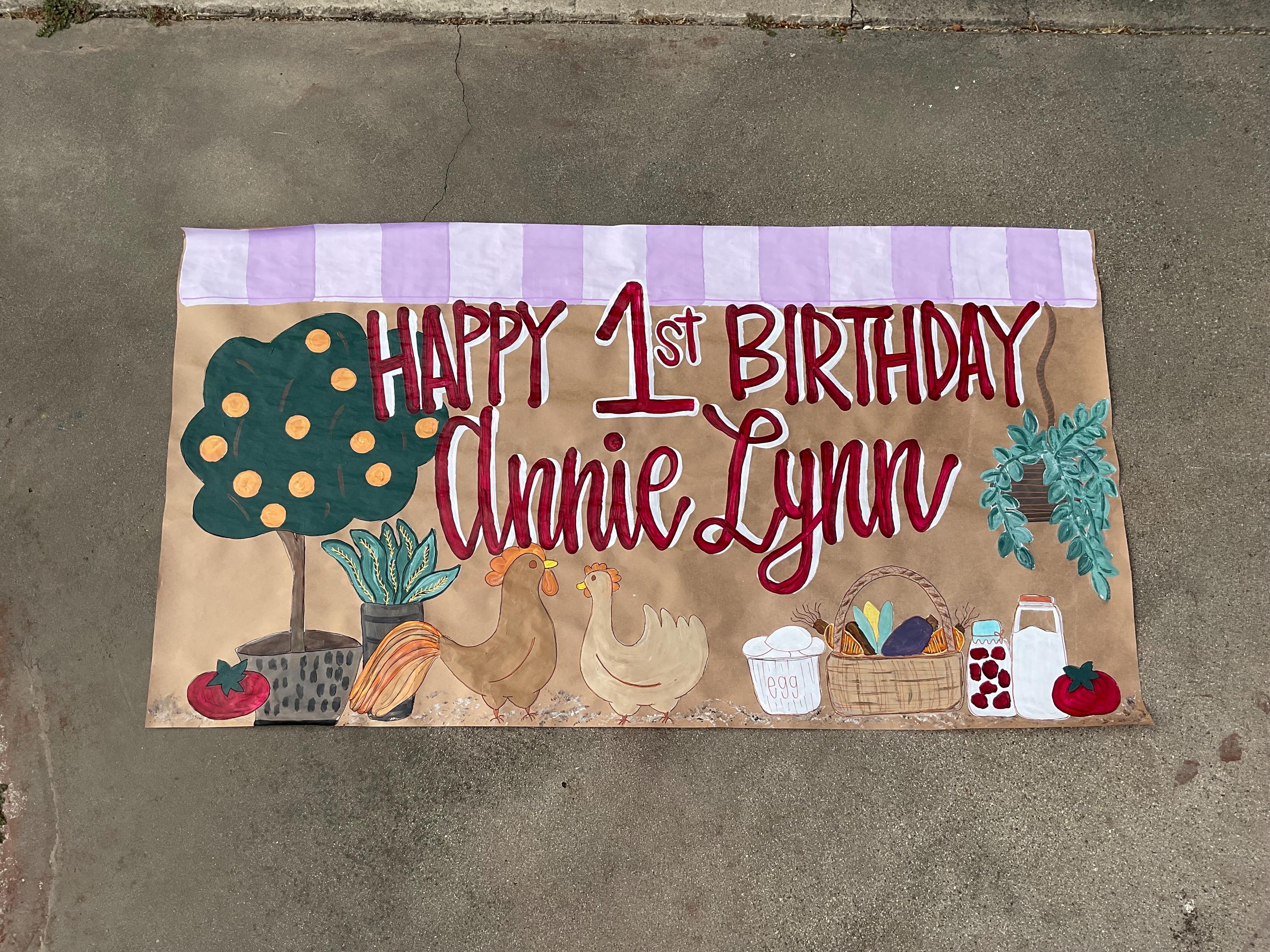 Personalized Hand Painted Party Banner: Custom Celebration Decor - Etsy
