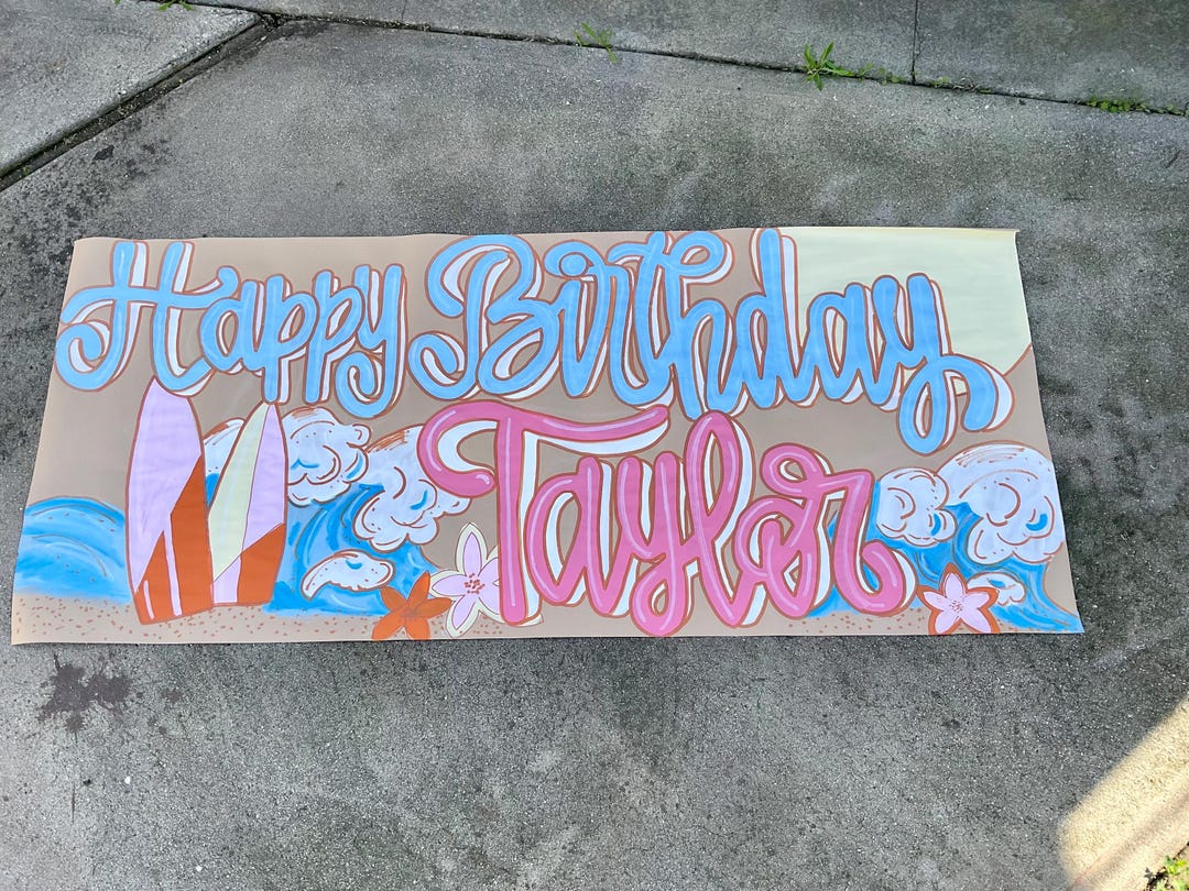 Hand Painted Party Banner: Custom Celebration Decor - Etsy