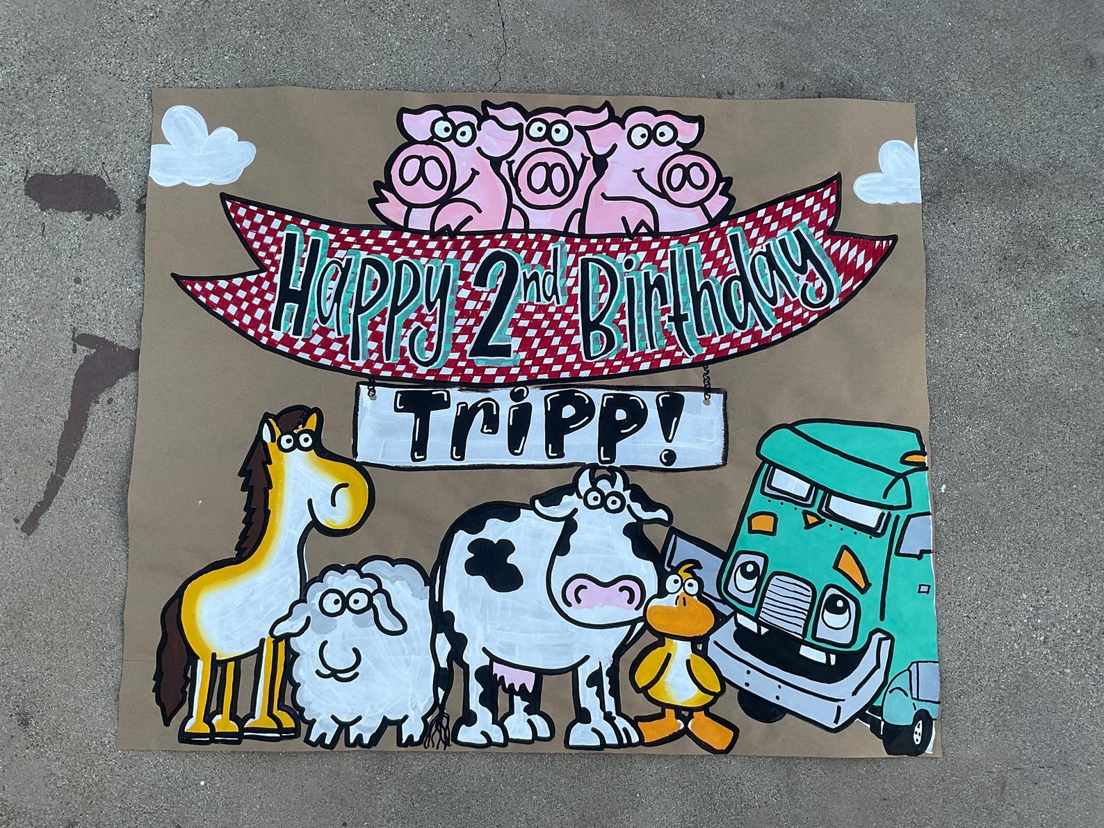 Personalized Hand-painted Birthday Banner: Custom Party Decor - Etsy