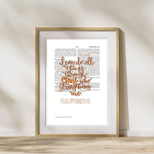 Philippians 4:13 I Can Do All Things Through Christ Bible Verse Print ...