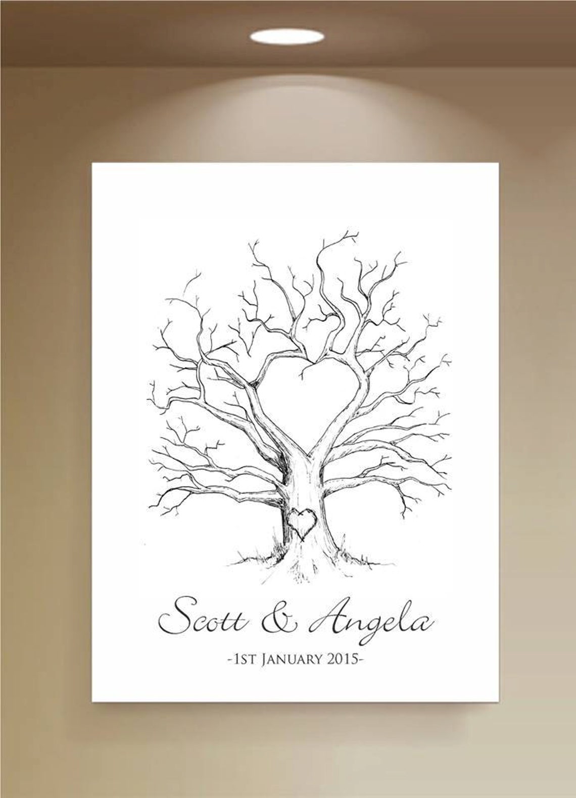 Finger Print Tree Canvas - Etsy Australia