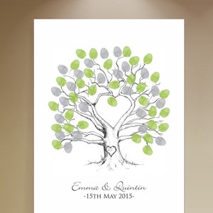 Finger Print Tree Canvas - Etsy