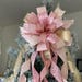 Pink Christmas Tree Topper, Rose Gold Tree Topper Bow, Pink Bow, Tree ...