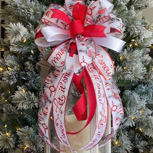 Cardinal Bow, Christmas Wreath Bow, Red Christmas Cardinals Wreath Bow ...