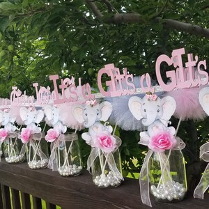 Baby Elephant Centerpiece/girl Elephant Baby Shower/girl Baby Shower ...