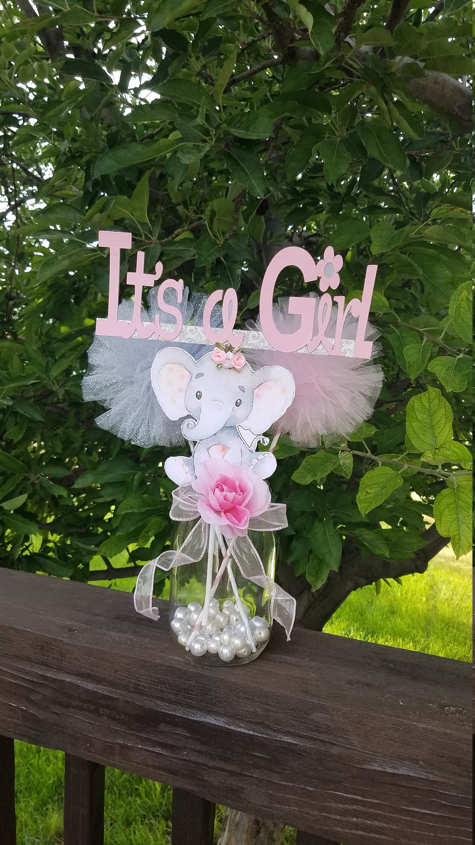 Baby Elephant Centerpiece/girl Elephant Baby Shower/girl Baby - Etsy