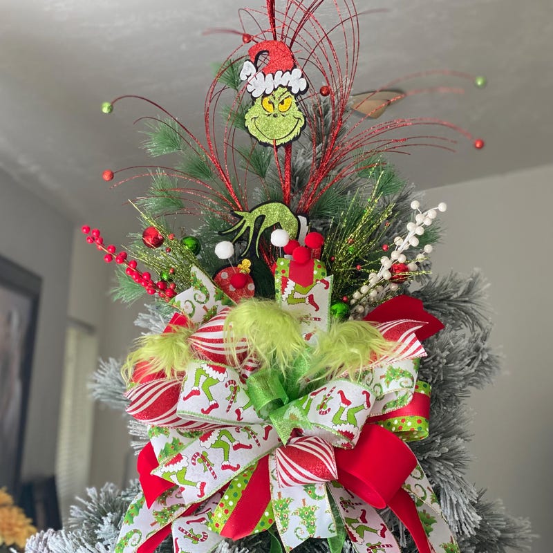 Grinch Tree Toppers - Etsy