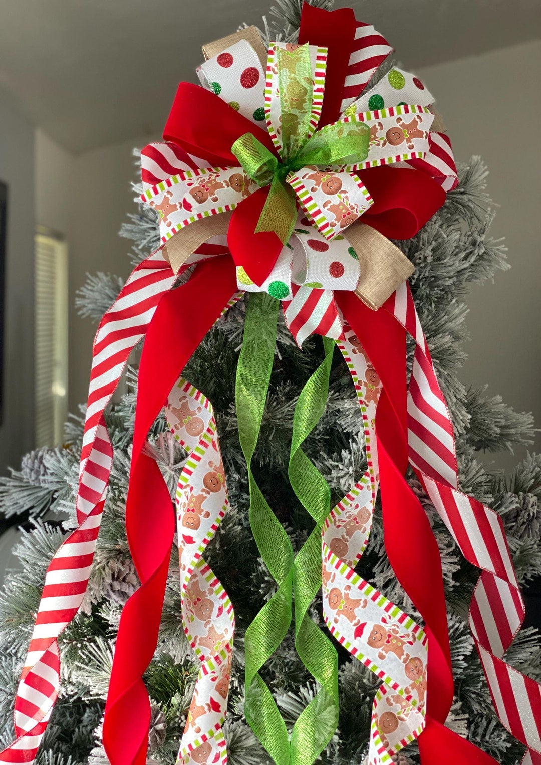 Gingerbread Christmas Tree Topper, Gingerbread Tree Topper, Gingerbread ...