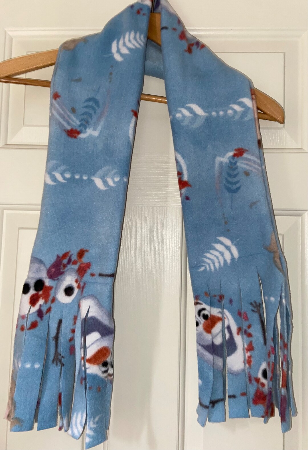 Disney Frozen Olaf Anna Elsa Child Soft Fleece SCARF New - Etsy