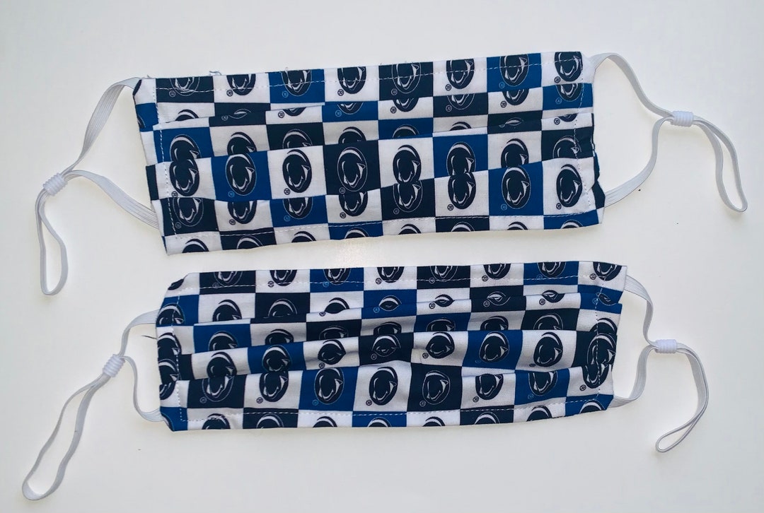 2 Cotton PENN STATE LOGO Univ. of Pennsylvania Face Masks Adjustable ...