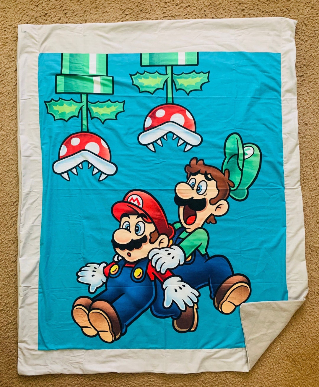Sensory WEIGHTED BLANKET Mario & Luigi Handmade 6 Lbs. Free Shipping - Etsy