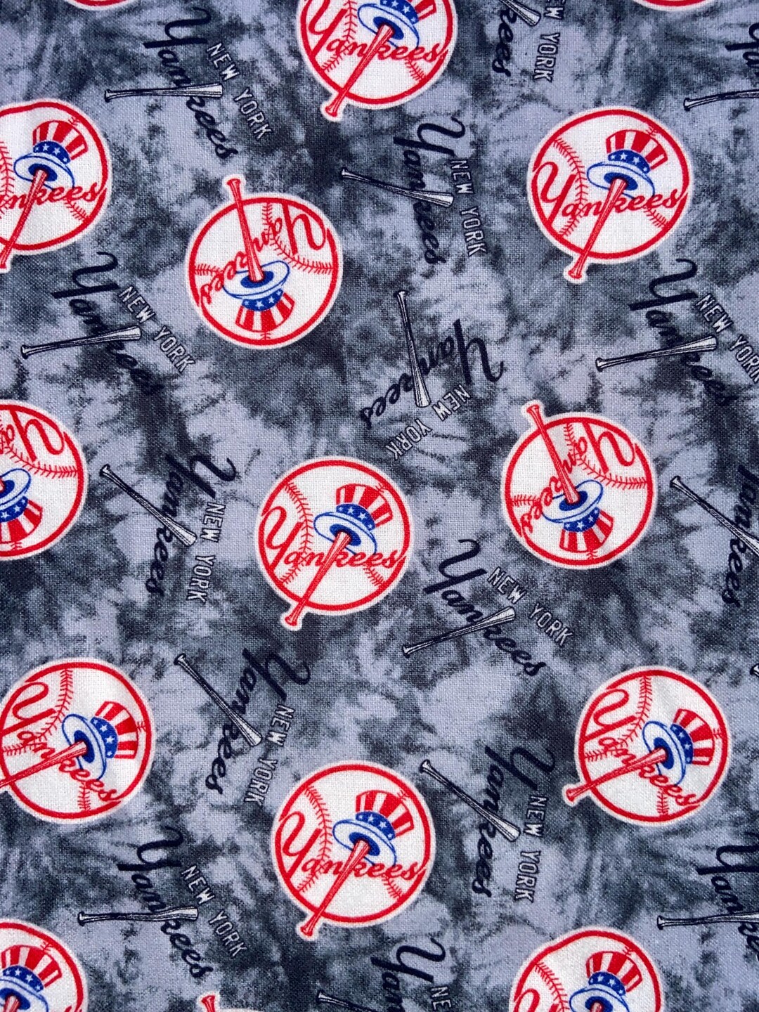 New York Yankees Baseball Logo NFL Flannel Fabric 1 + Yard New - Etsy