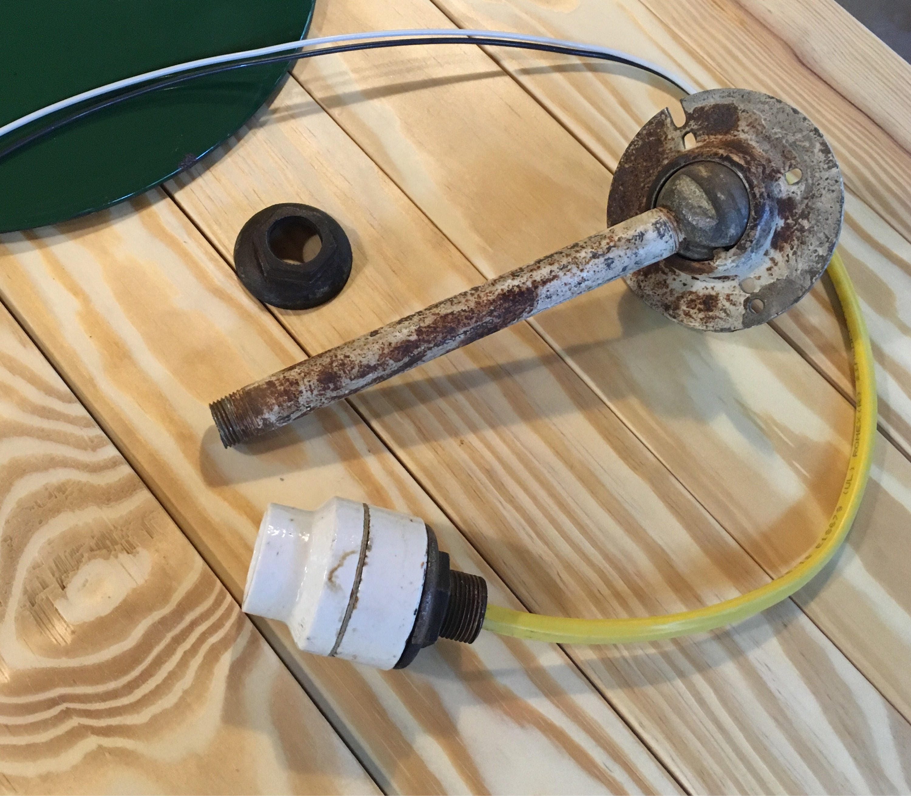 Vintage Goodrich Shallow Pendant Light Fixture - Etsy