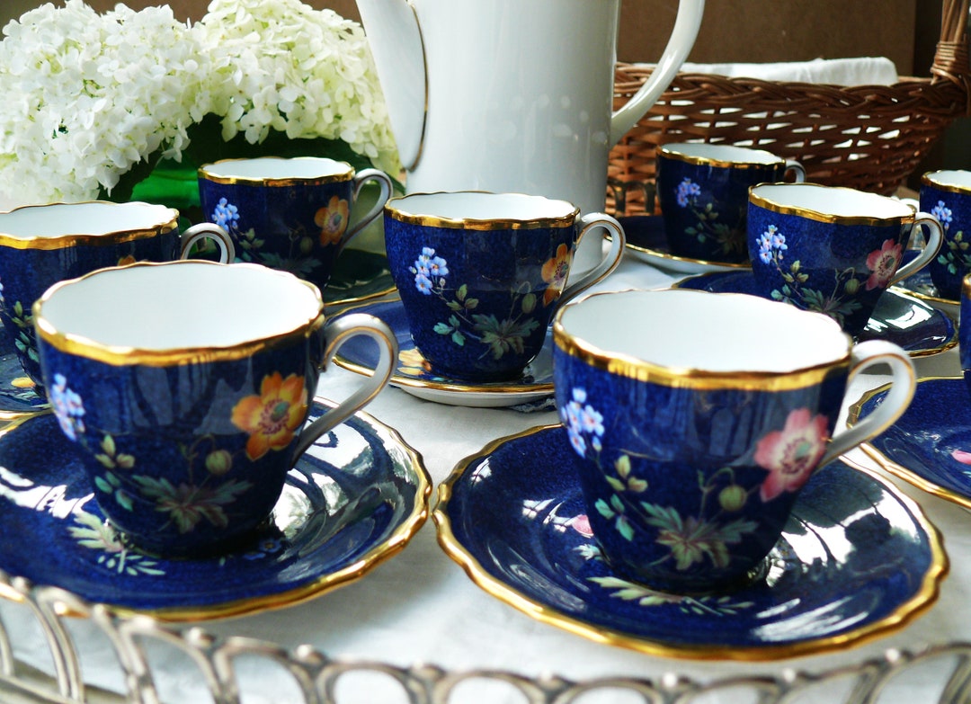 Gorgeous Copeland Spode Demitasse ~ Pretty Blue Espresso / Expresso ...