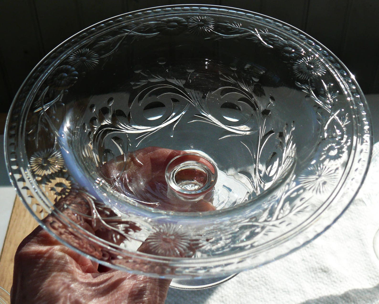 Pretty Vintage Set of 12 Webb Corbett English Cut-crystal Footed ...