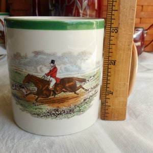 Rare Spode 'the Hunt' Coffee Mug(s) ~ Green Trim, Taking the Lead ...