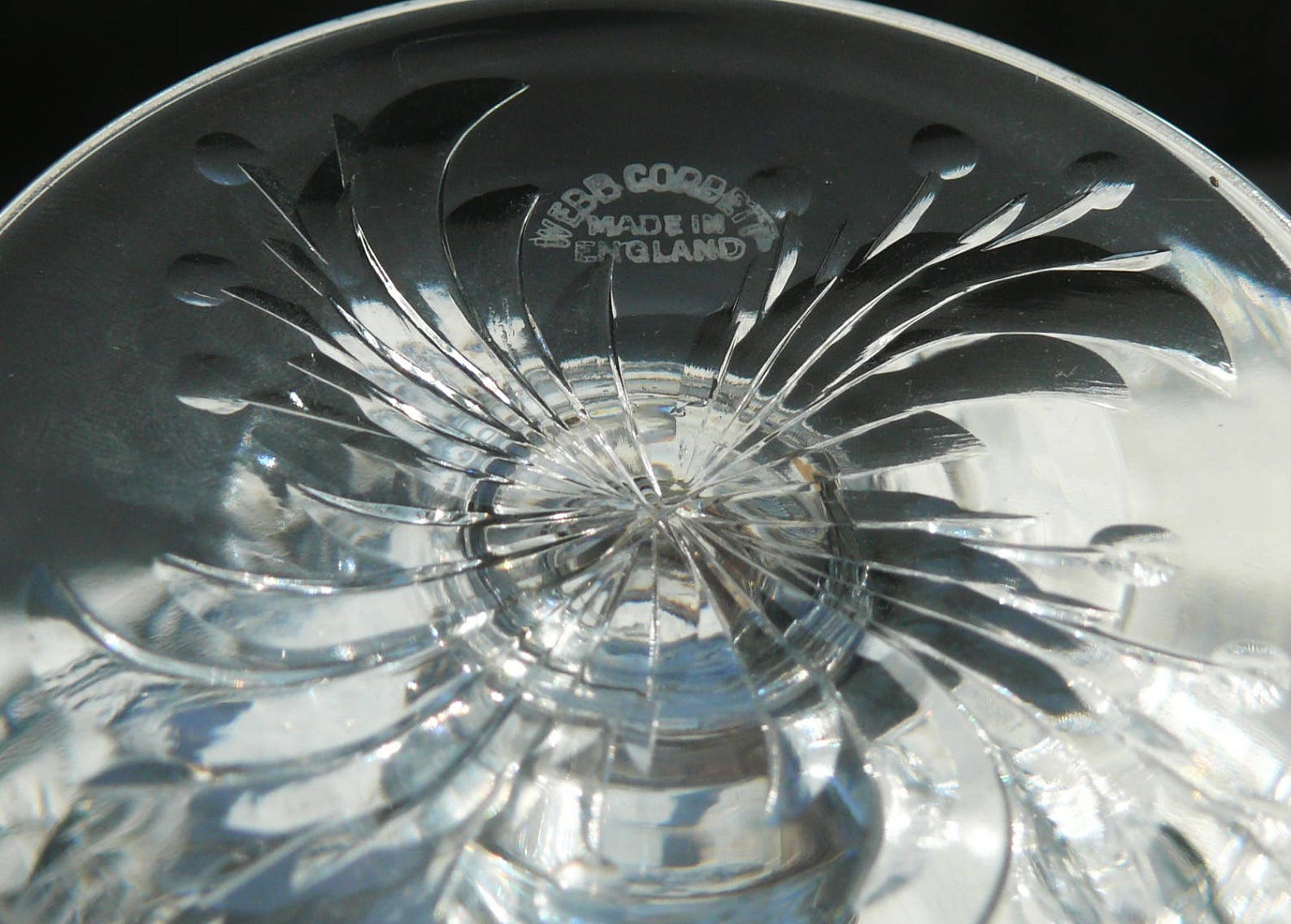 Pretty Vintage Set of 12 Webb Corbett English Cut-crystal Footed ...