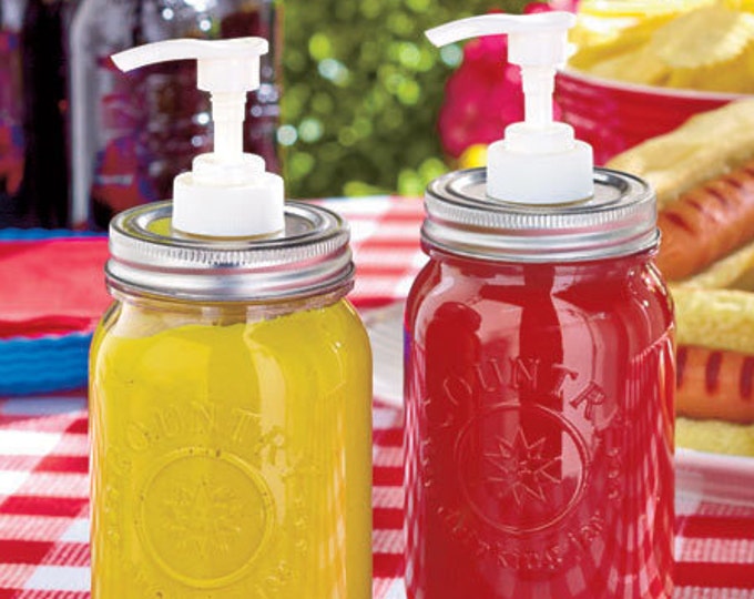 Mason Jar Condiment Dispensers Set of 2 - Etsy