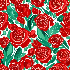 Red Rose Clip Art Download Red Rose Digital Paper Red Rose Digital ...