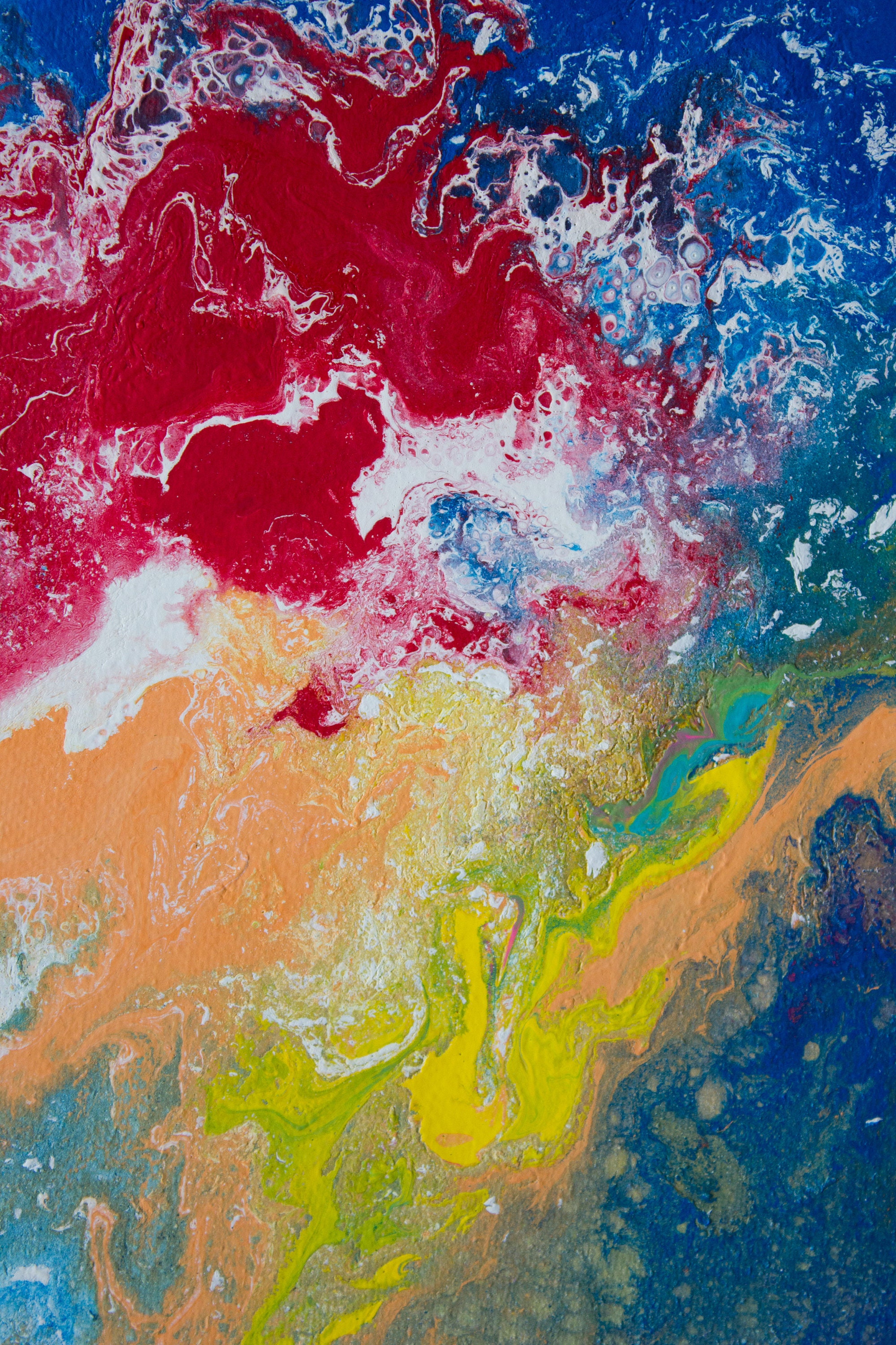 Colorful Storm Acrylic Painting Color Storm Pour Paint | Etsy