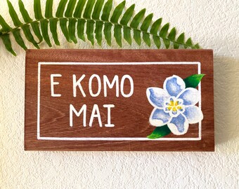 E Komo Mai Sign | Etsy
