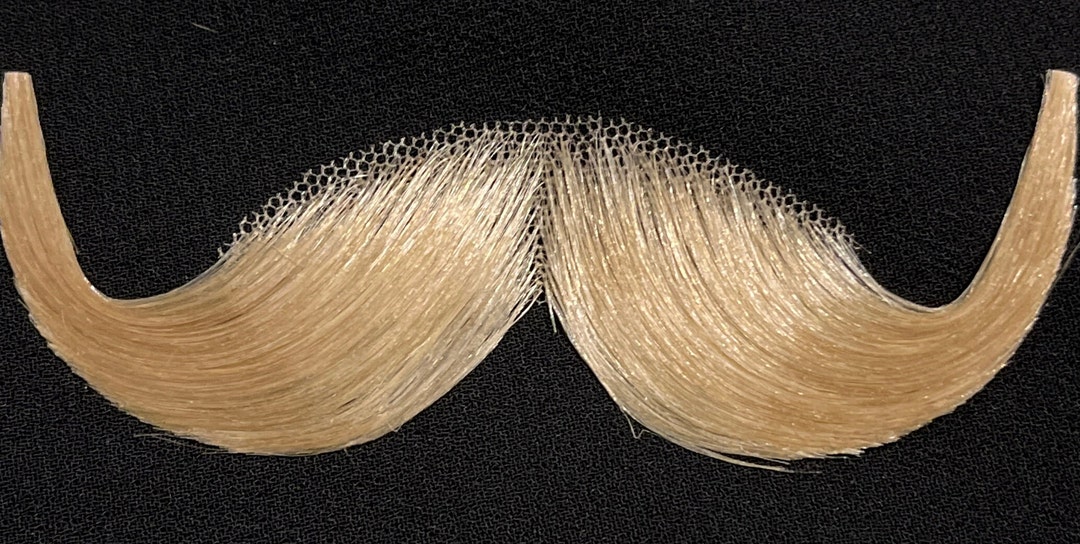 Blonde Human Hair Handlebar Moustache: Theatrical Costume Facial Hair ...