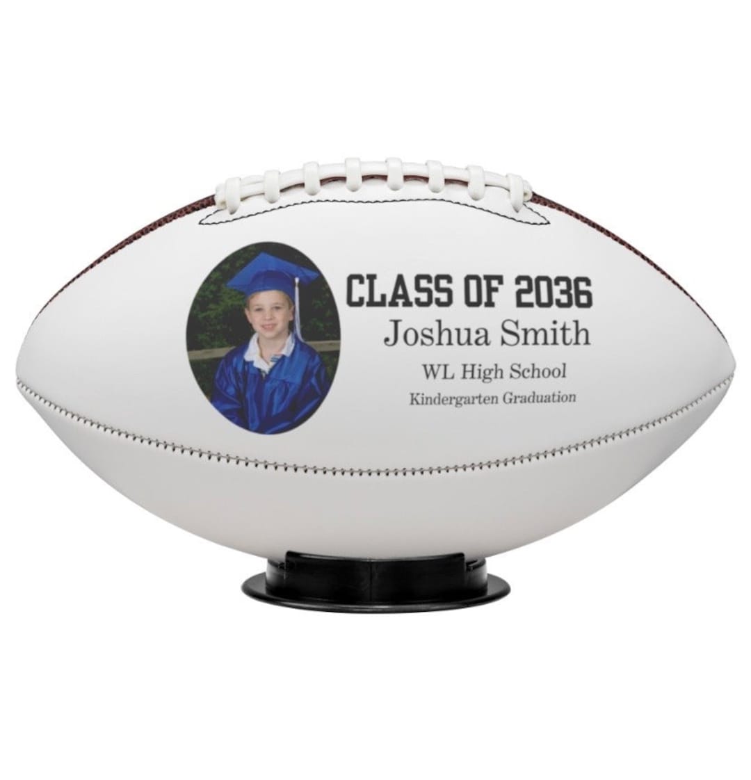 Kindergarten Graduation Gift Photo Football Gift for Graduation ...
