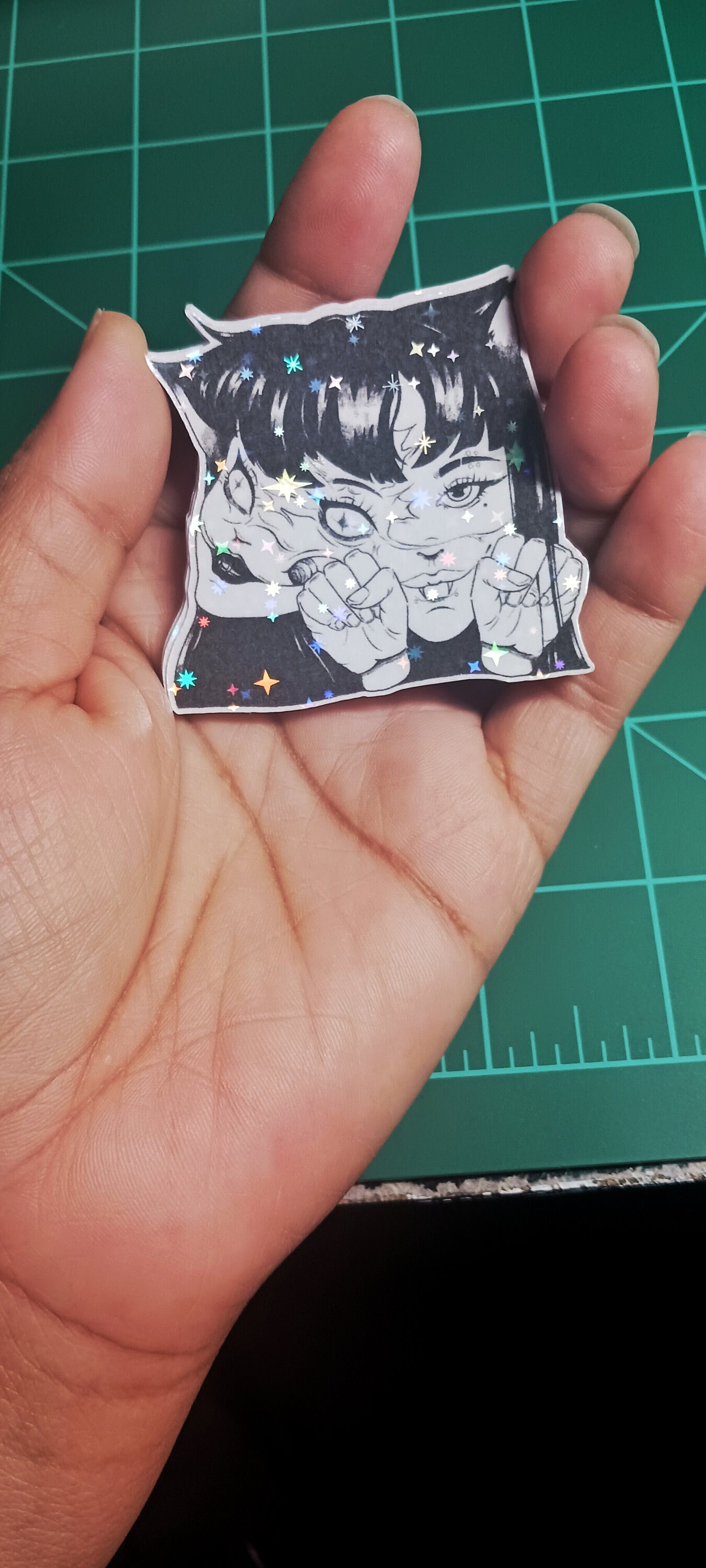 Tomie-inspired Cat Girl Vinyl Sticker Whimsical Junji Ito Fan Art Decal ...