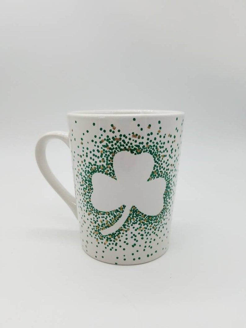 Irish Shamrock Hand Painted Coffee Mug Irish Birthday Gift - Etsy