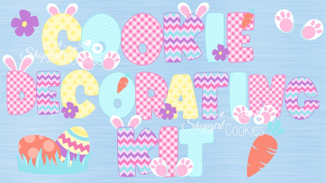 Easter Decorating Cookie Kit Card, DIY Cookie Kit, Easter Cookie Kit ...