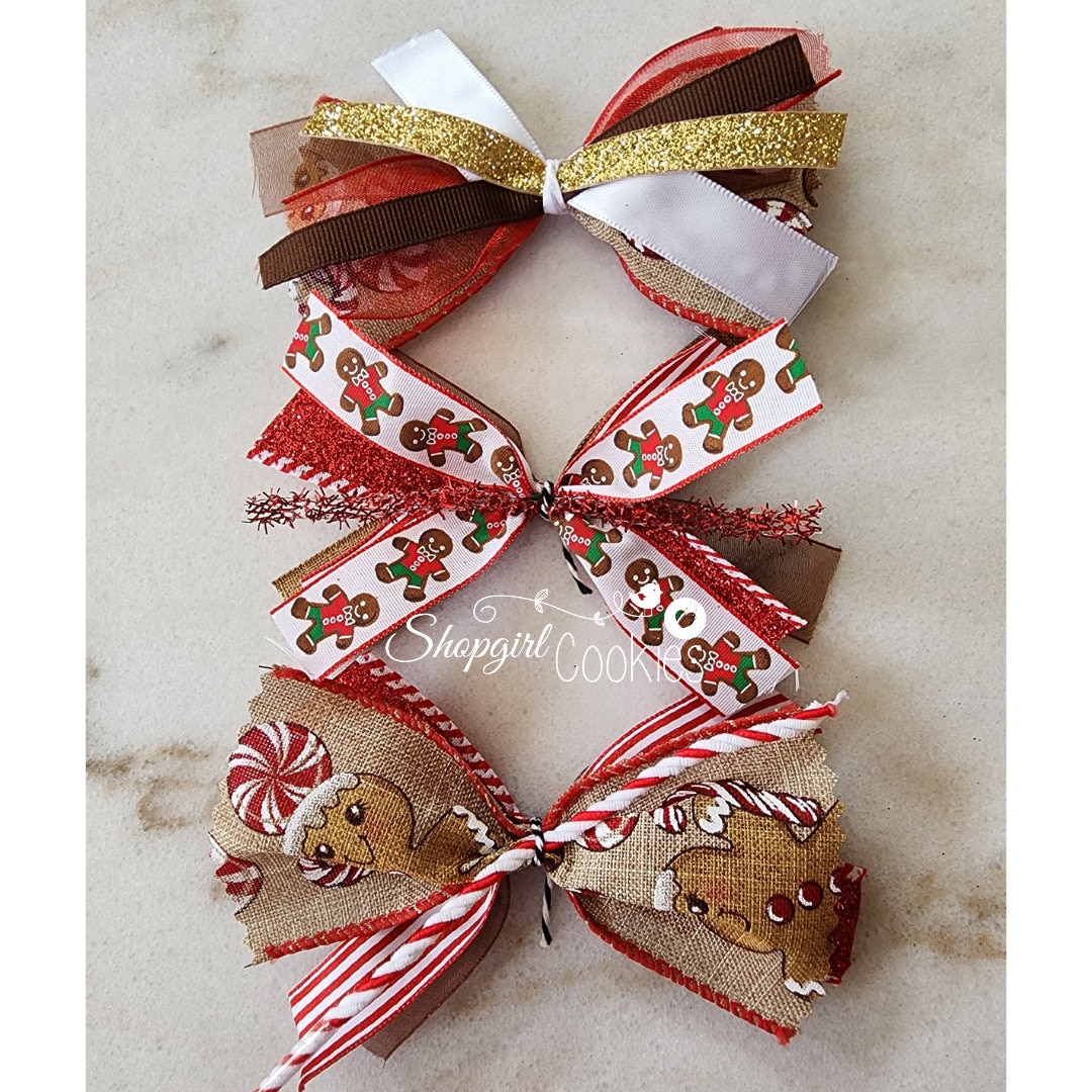 Gingerbread Christmas Bows,cookie Bows, Craft, Bows, Cookies, Cookie ...