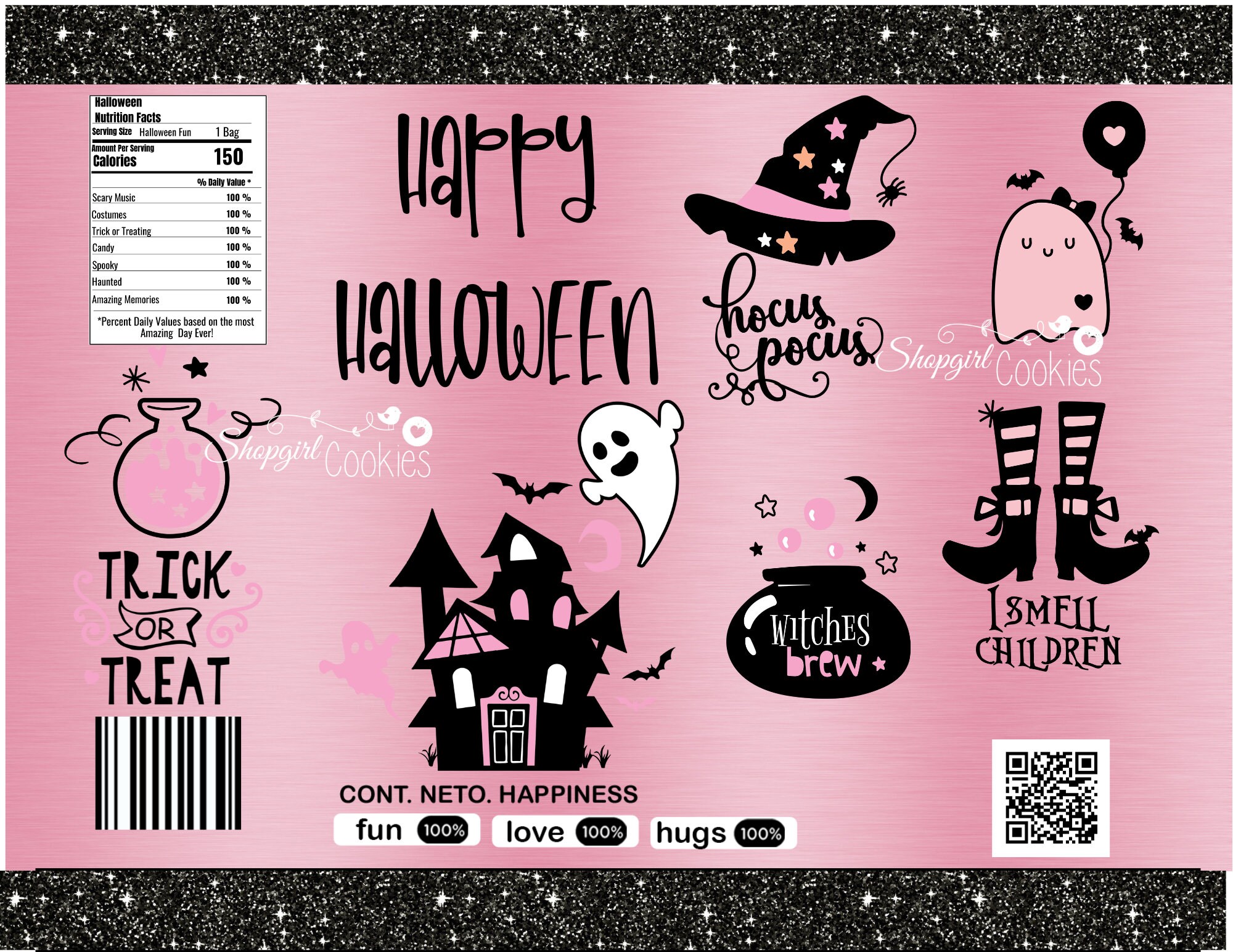 Halloween Chip Bag, Treat Bags, Candy Bags, Chip Bags, Party Chip Bag ...