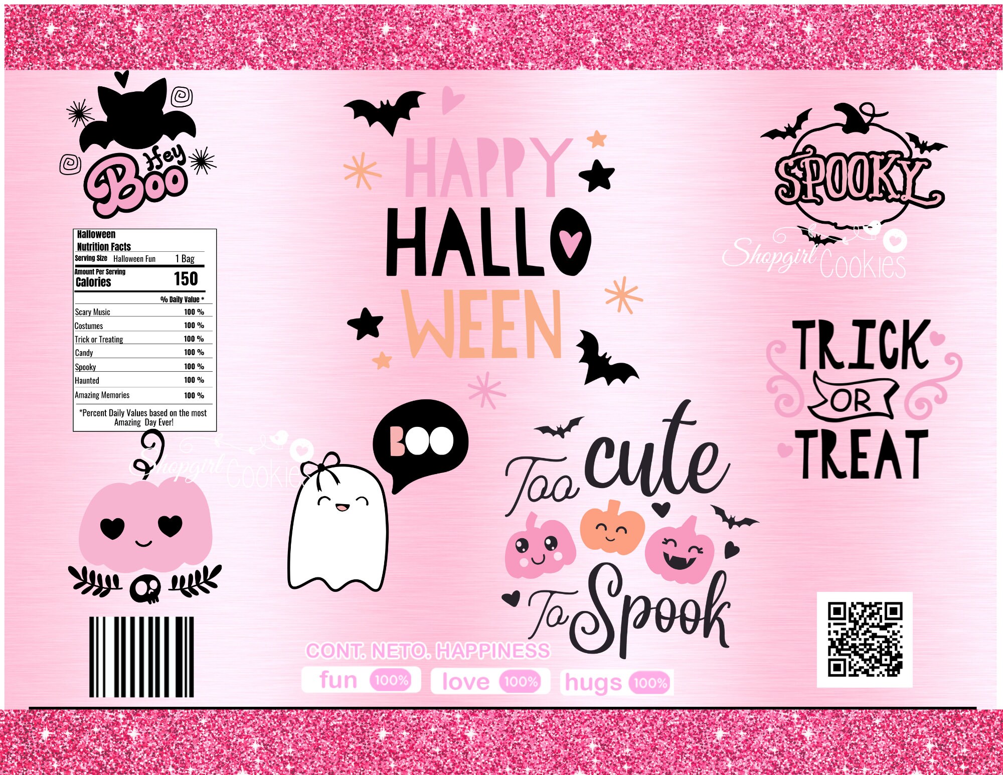 Halloween Chip Bag, Treat Bags, Candy Bags, Chip Bags, Party Chip Bag ...
