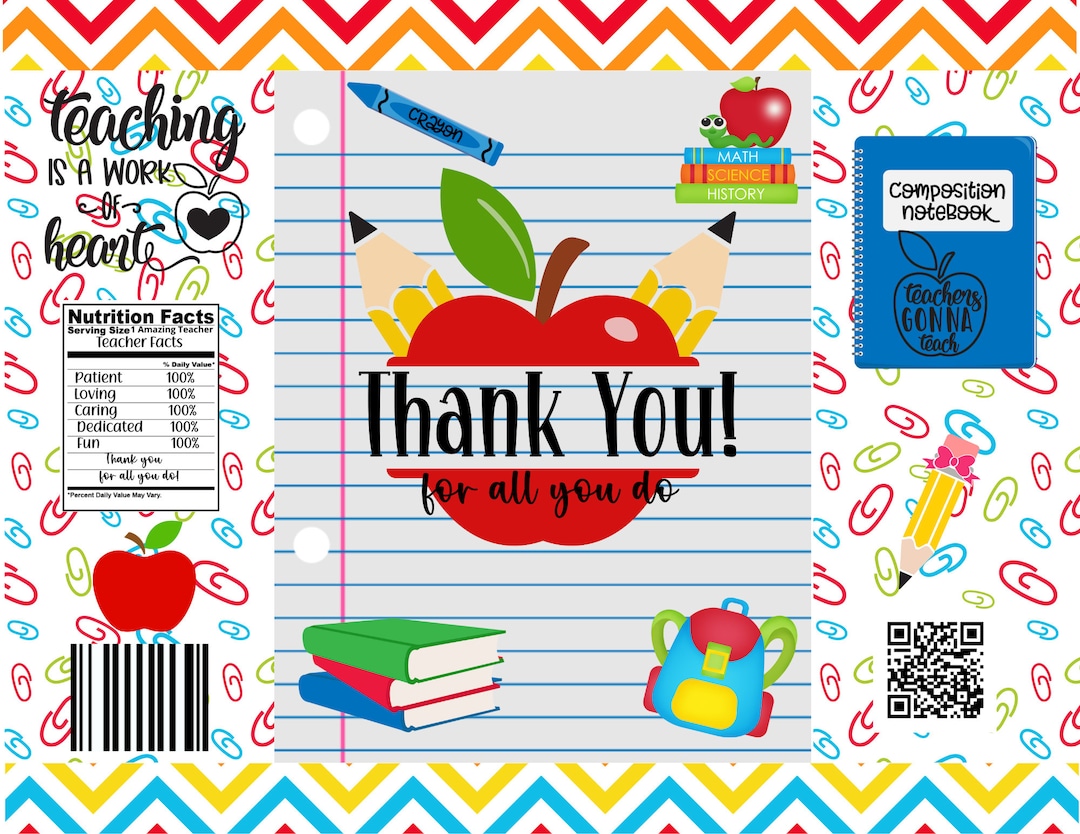 Teacher Appreciation Chip Bag, Chip Bags, Party Chip Bag, Cookie ...