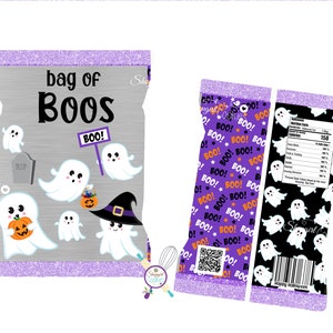 Bag of Boos Chip Bag, Treat Bags, Candy Bags, Chip Bags, Party Chip Bag ...