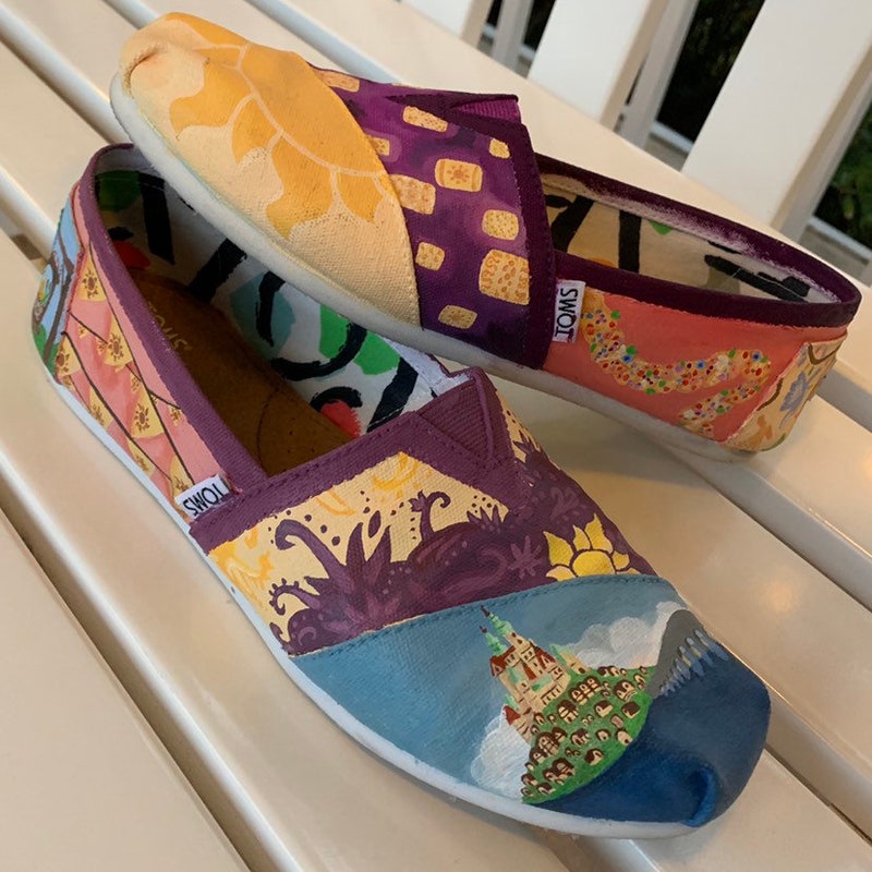 Painted Toms Shoes - Etsy