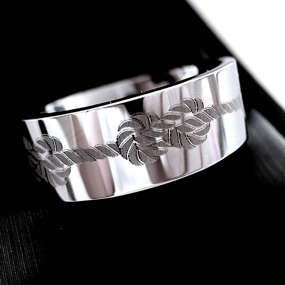 Tungsten Rope Wedding Band: Eternity Knot Ring, His & Hers Promise Ring ...