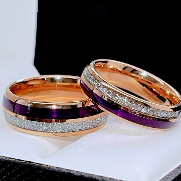 Purple Wedding Ring Women - Etsy