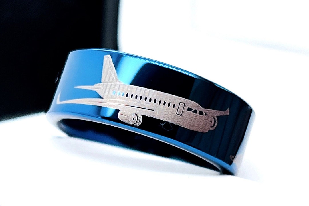 Unique Airbus Aircraft Ring for Aviation Enthusiasts | Custom Blue ...