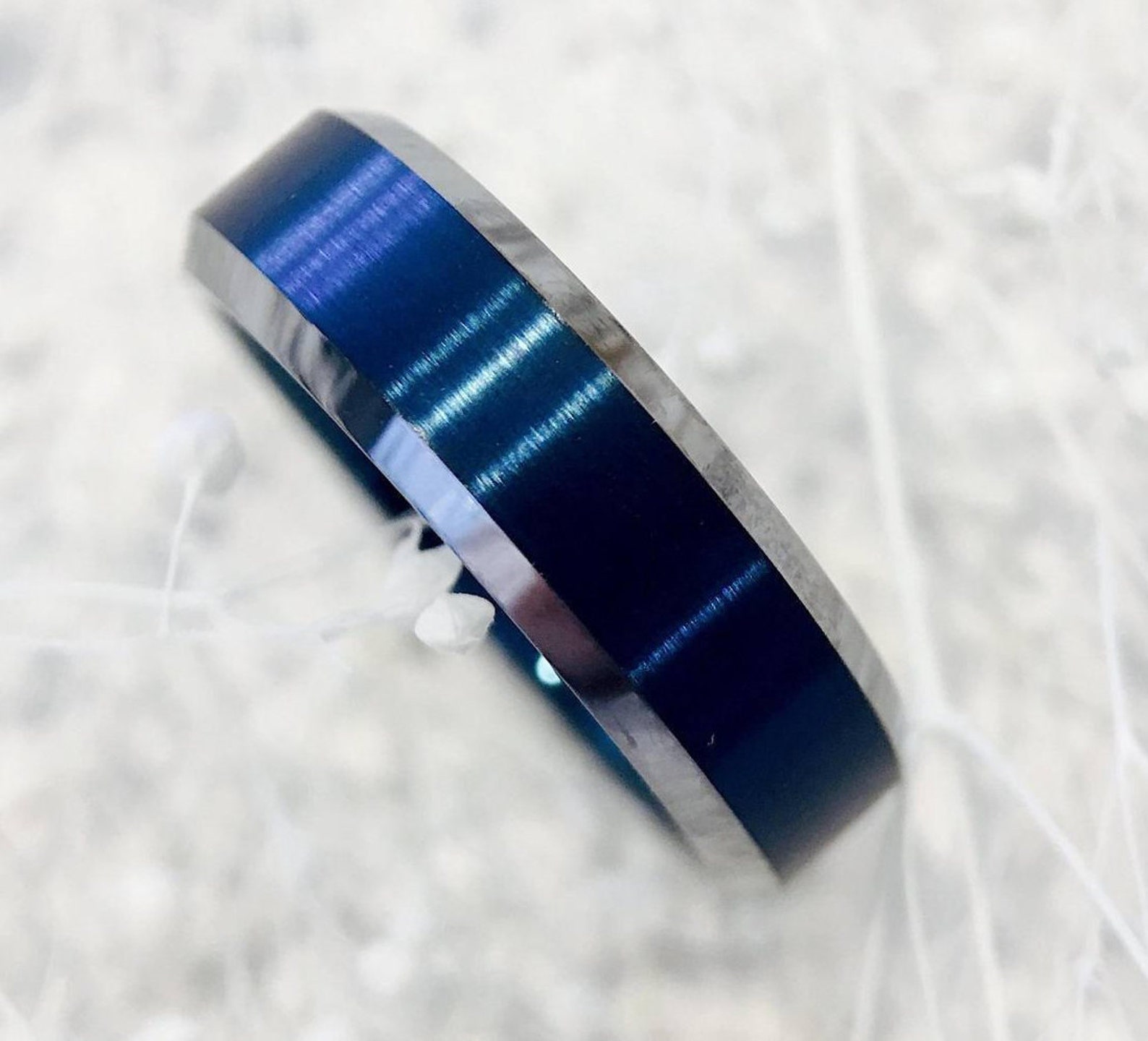 Blue Wedding Bands Mens Blue Rings Mens Engagement Rings - Etsy