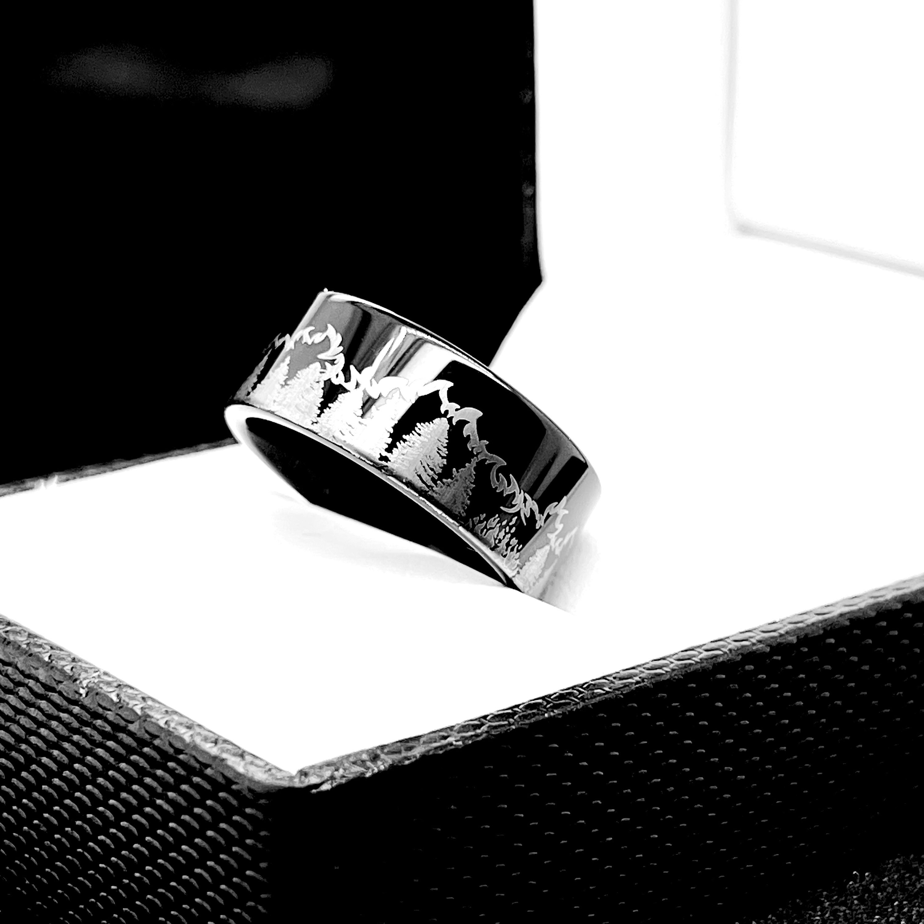 Firefighter Ring Fireman Ring Men's Wedding Band Fir | Etsy