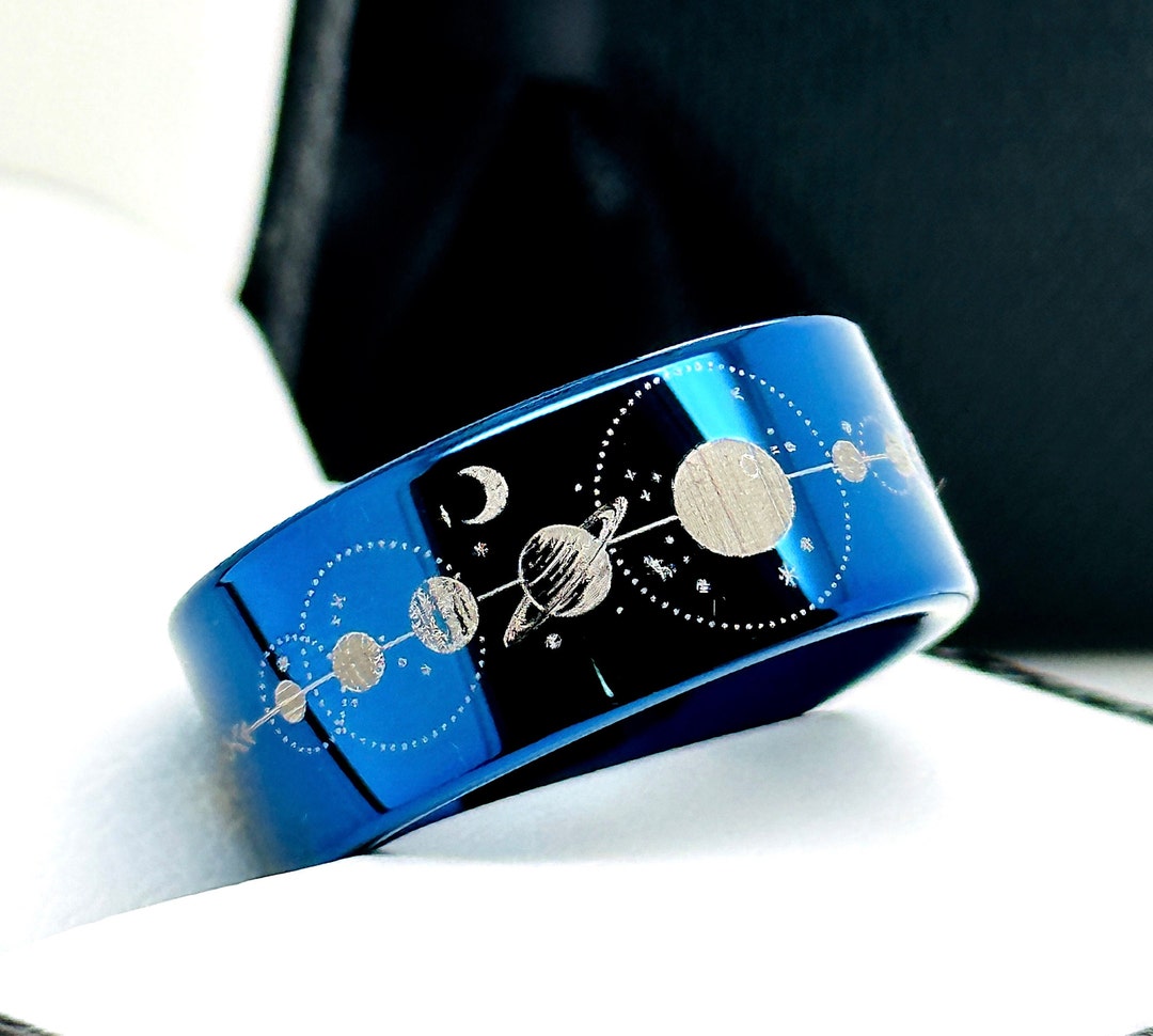 Wedding and Engagement Rings, Universe Ring, Milky Way Ring, Planets ...