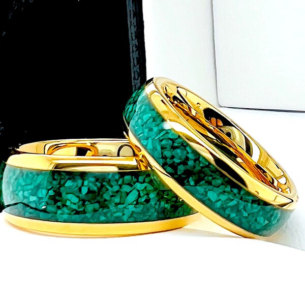 Green Tungsten Ring - Etsy