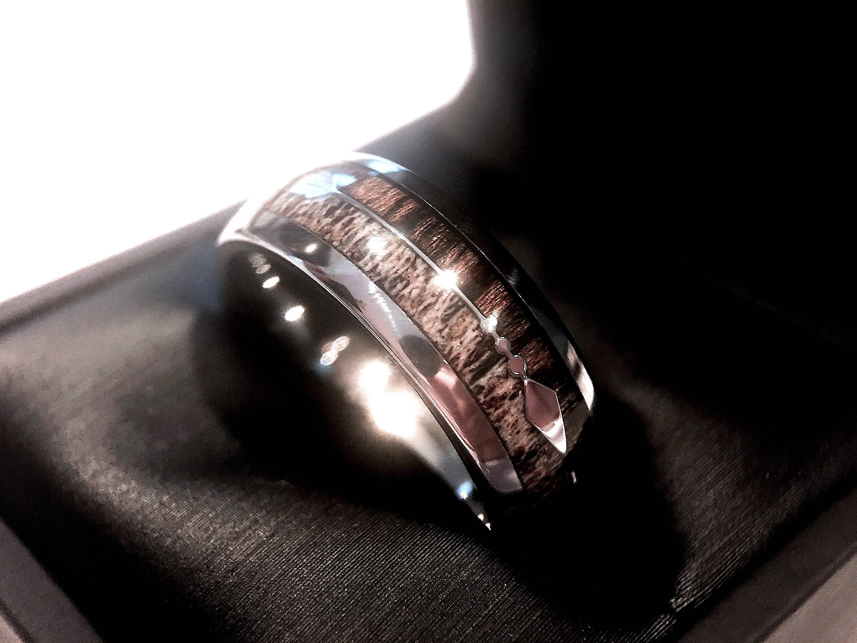 Antler Ring Real Antler Elk Ring Wood and Antler Inlay | Etsy