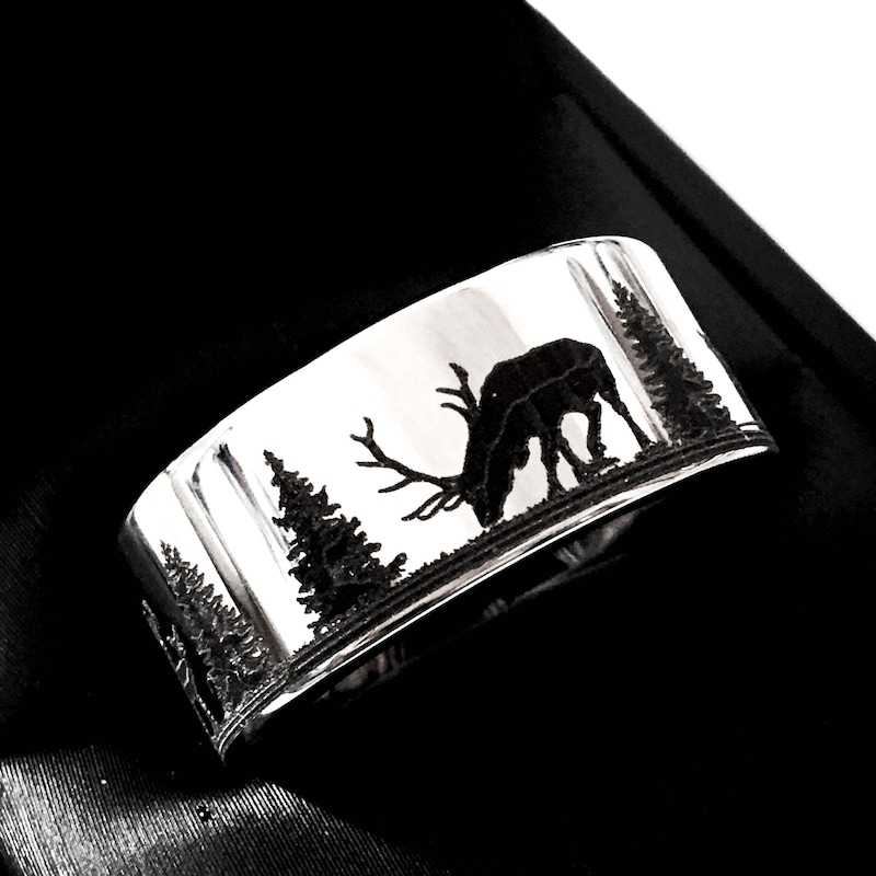 Elk Antler Ring - Etsy