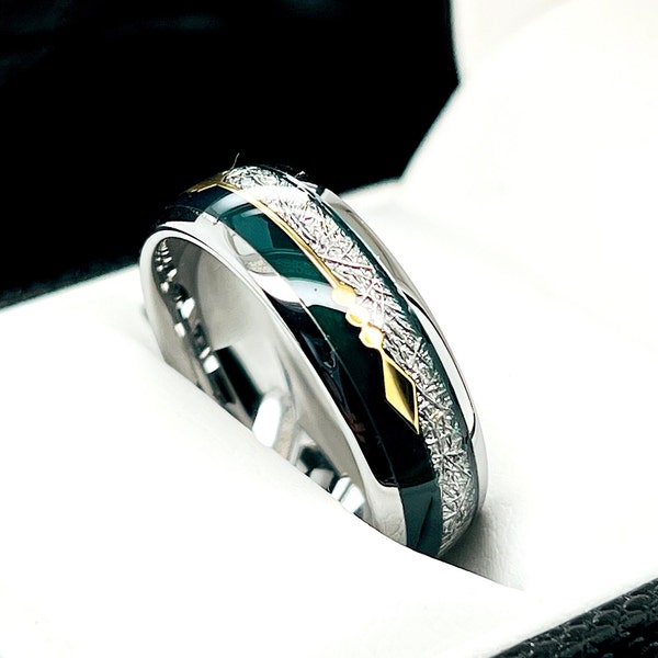 Green Tungsten Ring - Etsy