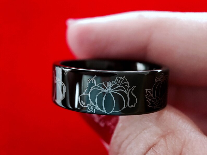 Wedding Band Tungsten Ring Pumpkin Ring Wedding Ring Tungsten - Etsy
